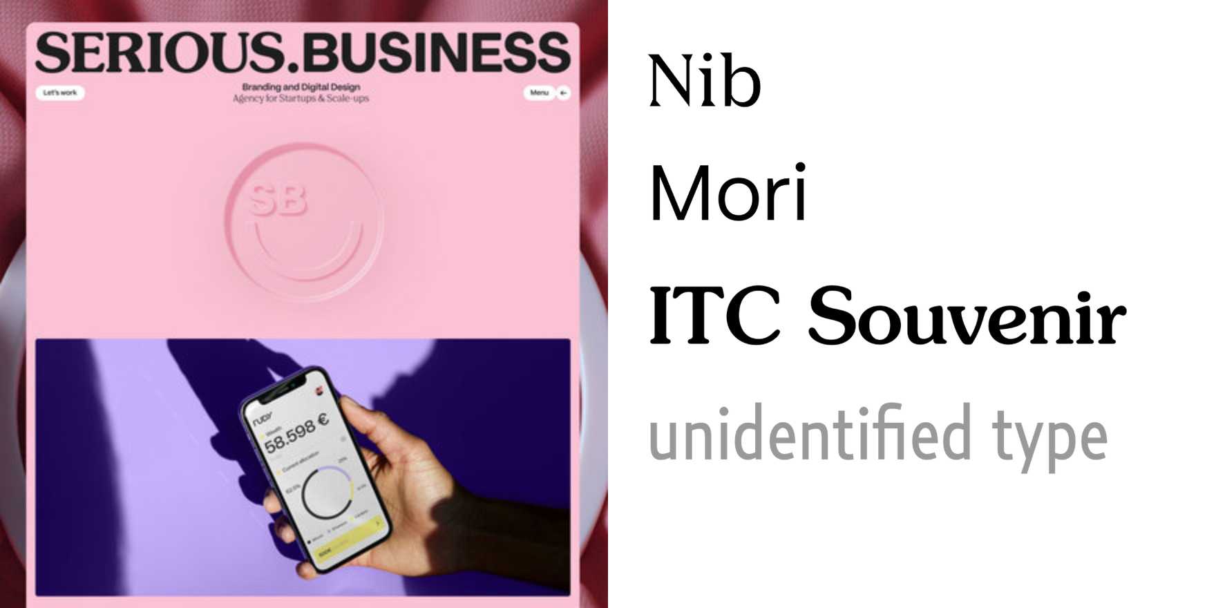 SERIOUS.BUSINESS rebranding - Fonts In Use