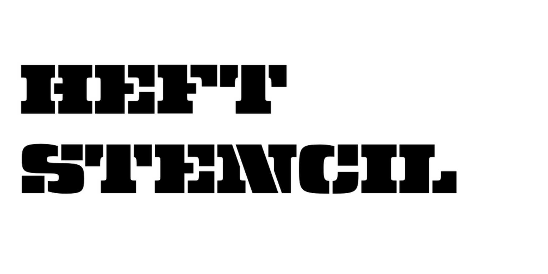 Heft Stencil in use - Fonts In Use