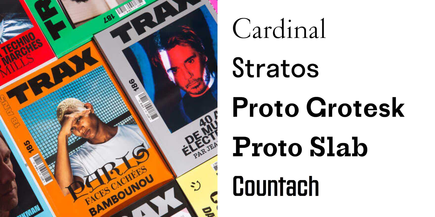 Trax magazine - Fonts In Use