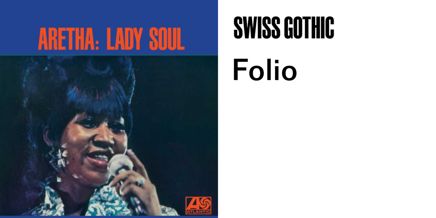 Aretha Franklin – Lady Soul album art - Fonts In Use