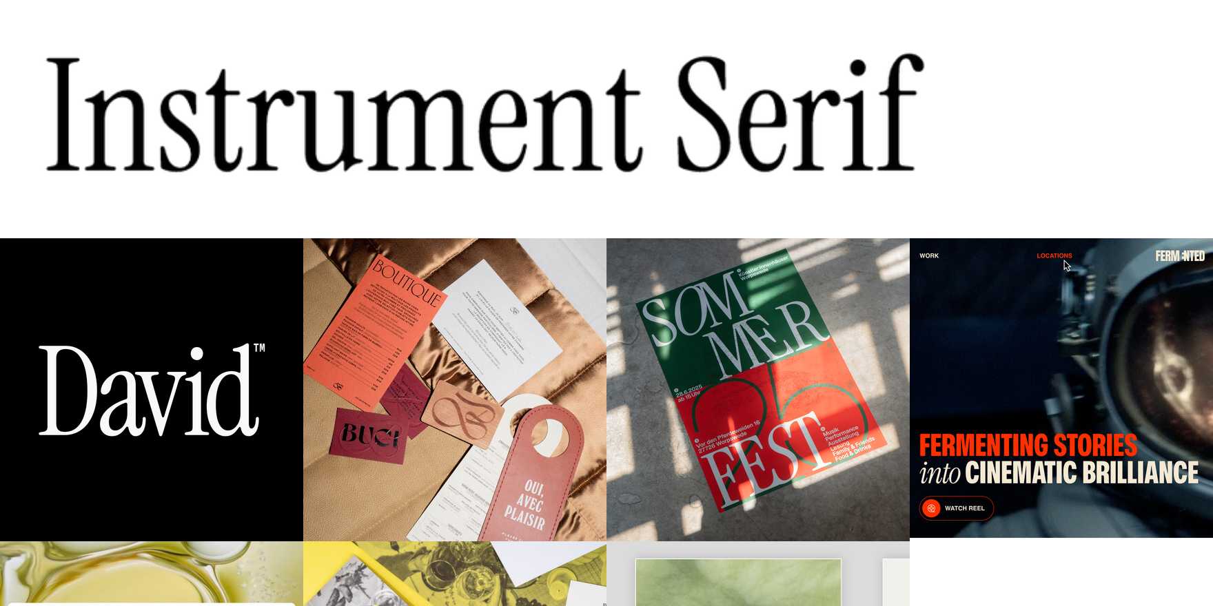 Instrument Serif in use - Fonts In Use