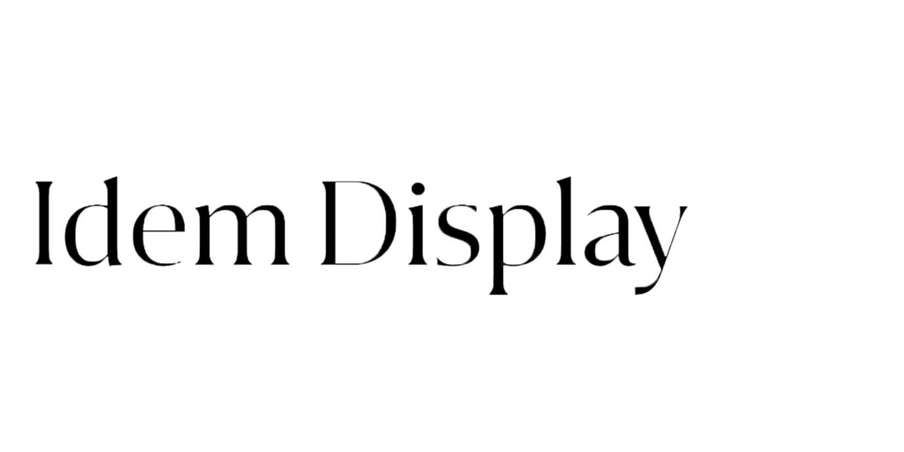 Idem Display in use - Fonts In Use