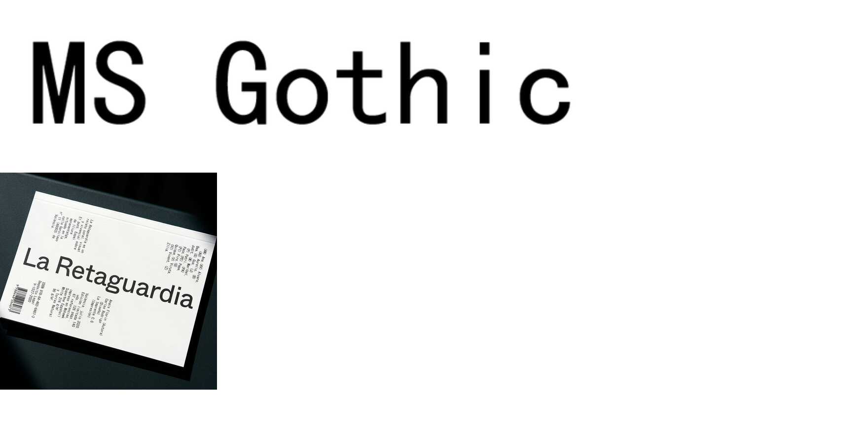 MS Gothic in use - Fonts In Use