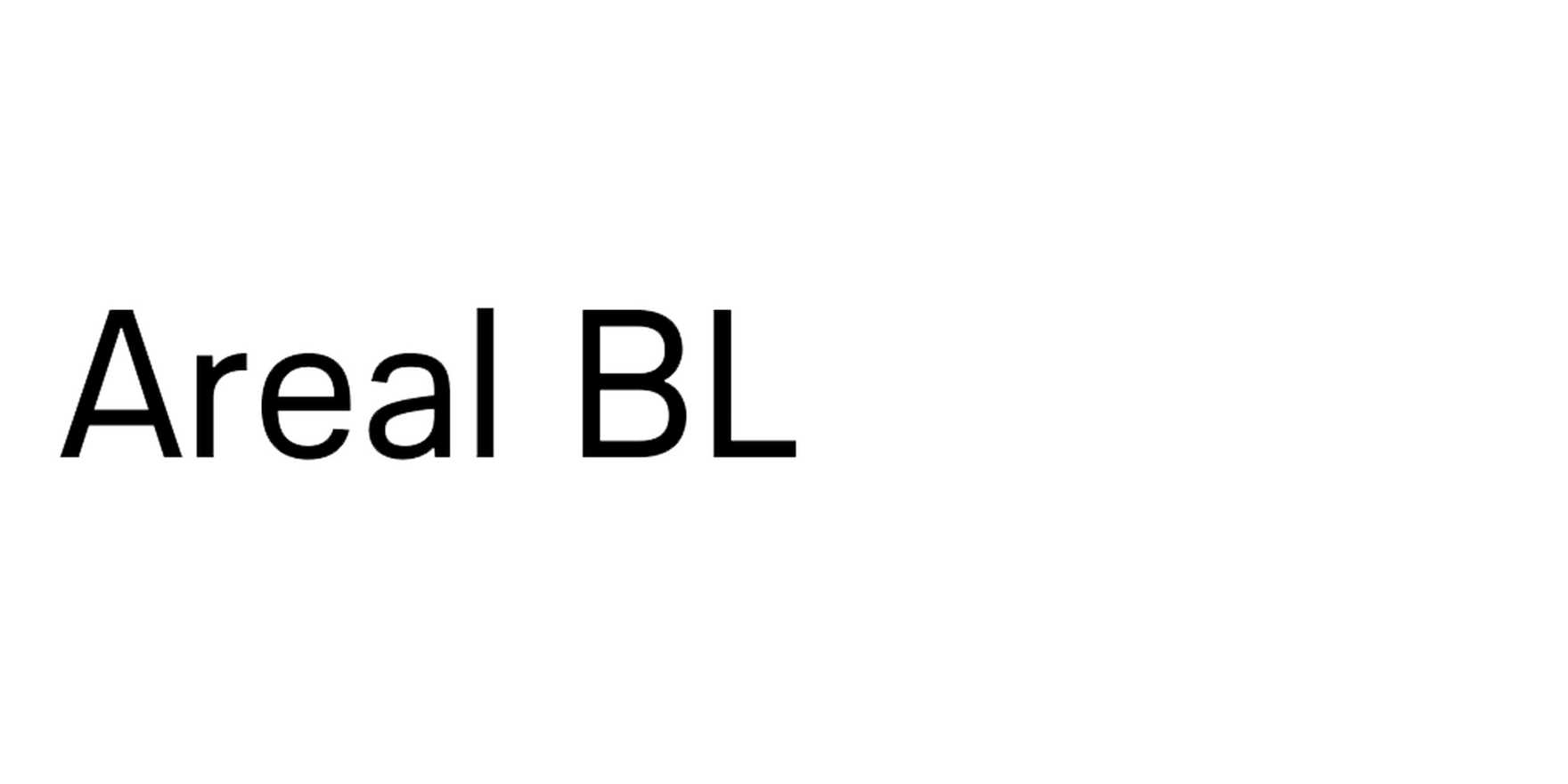 Areal BL in use - Fonts In Use