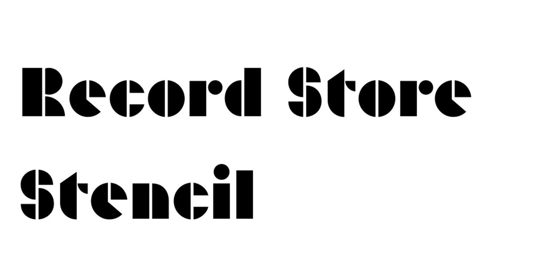 Record Store Stencil in use - Fonts In Use