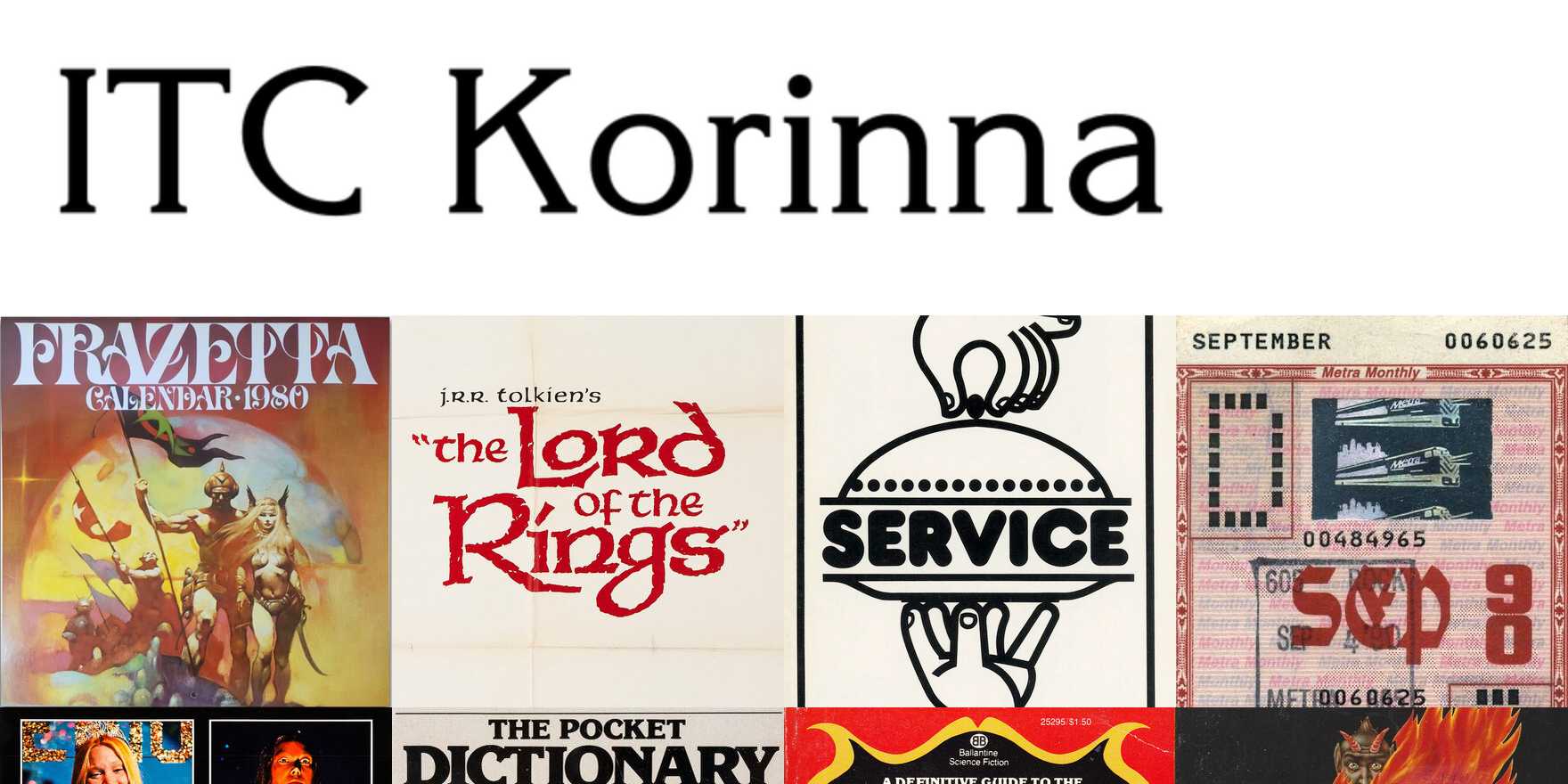 ITC Korinna in use - Fonts In Use