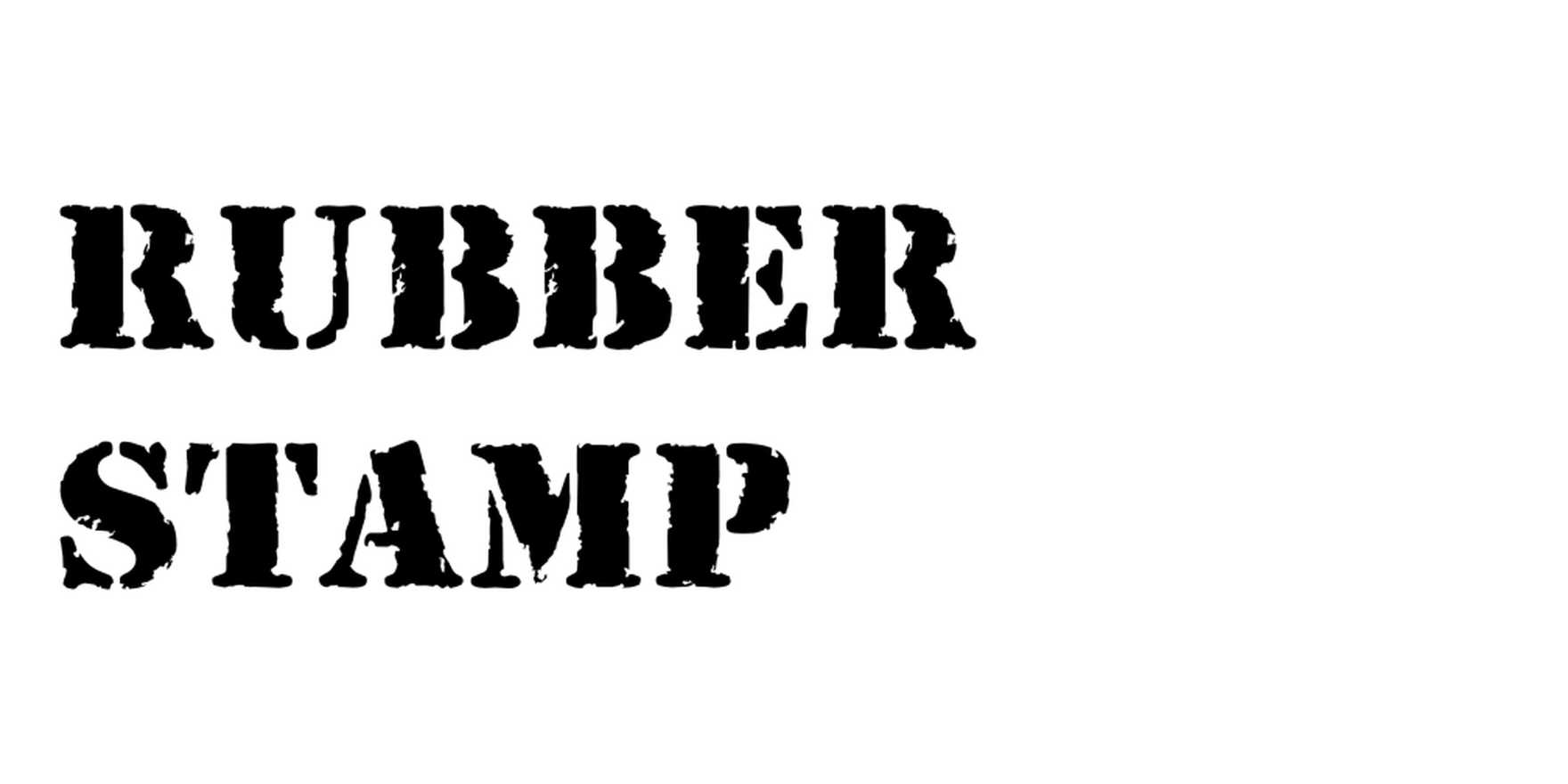 Rubber Stamp in use - Fonts In Use