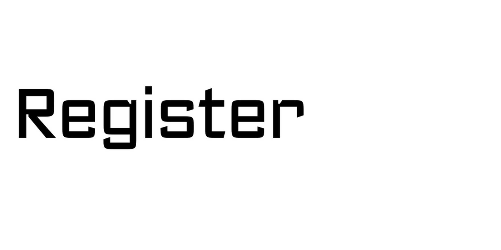 Register in use - Fonts In Use