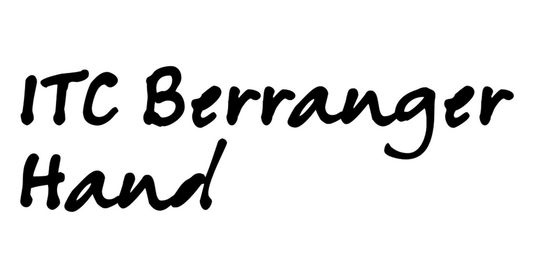 ITC Berranger Hand in use - Fonts In Use