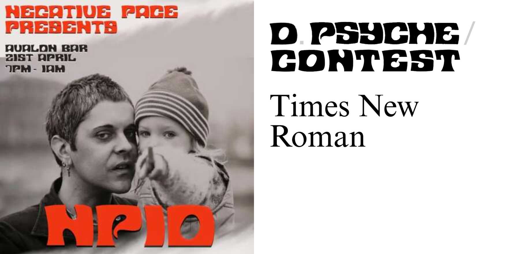 Negative Pace – NP10 and NP11 posters - Fonts In Use