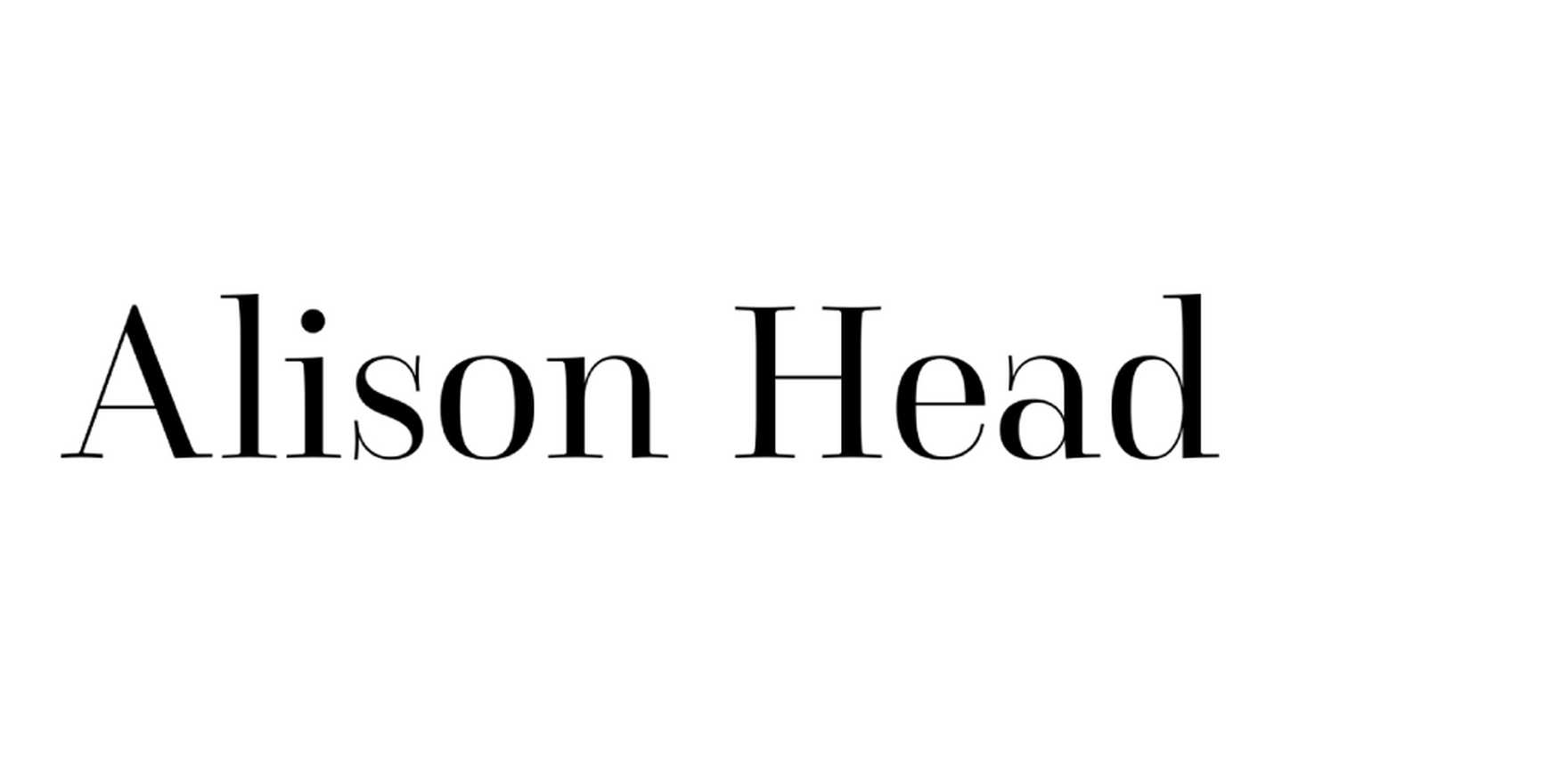 Alison Head in use - Fonts In Use