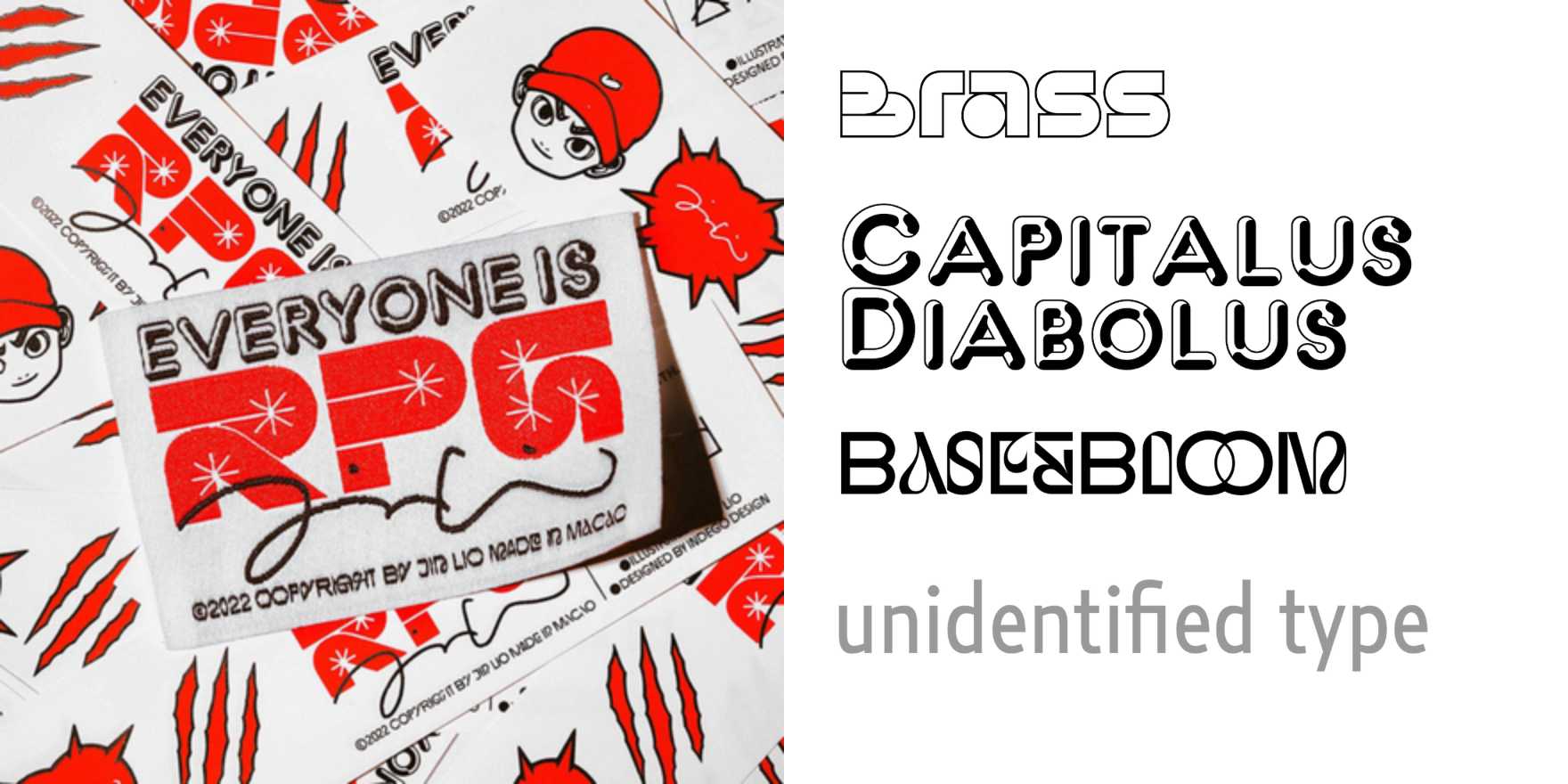 Everyone Is RPG – Jin Lio iIlustration exhibition - Fonts In Use