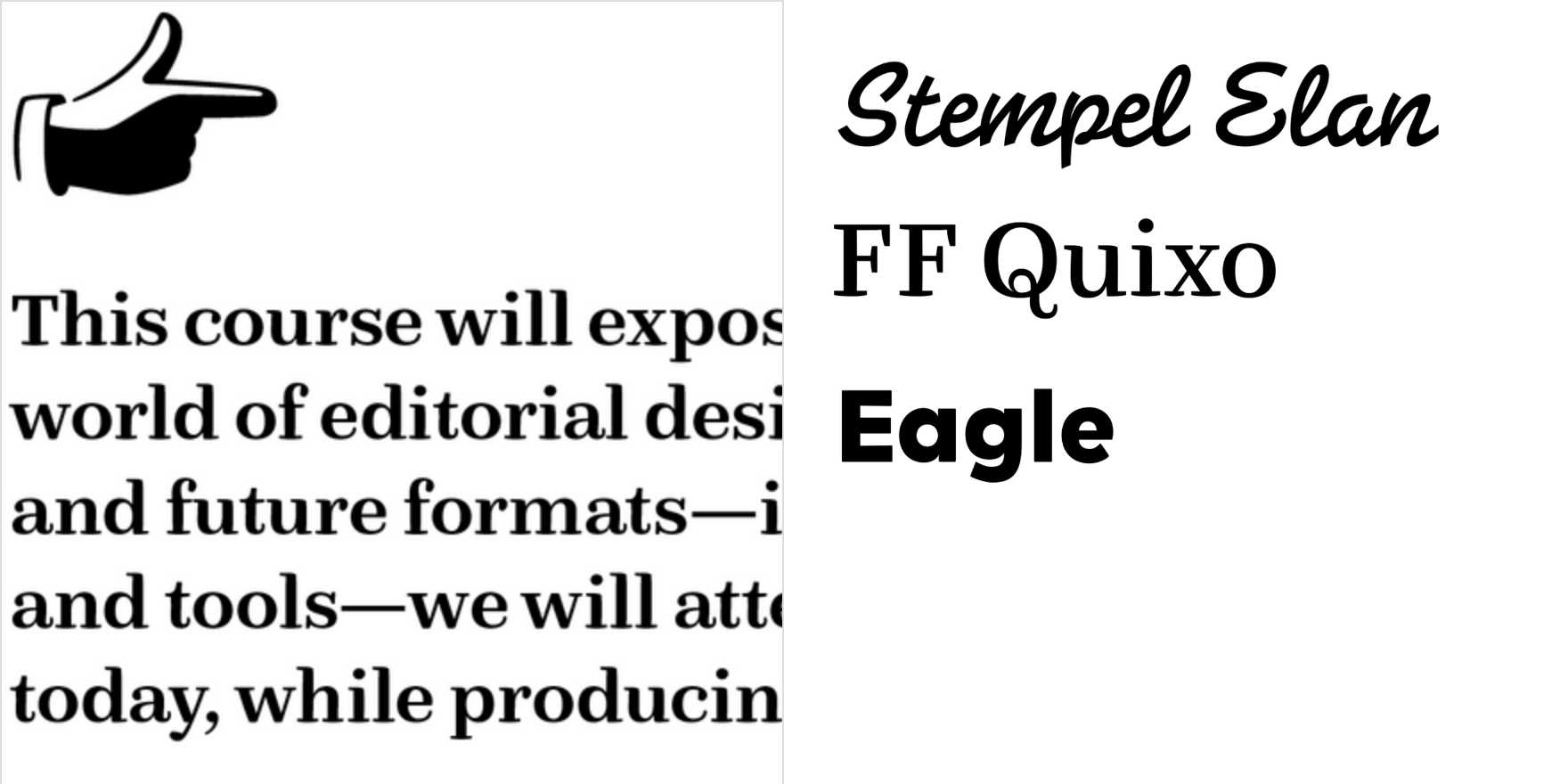 Publishing Design syllabus - Fonts In Use