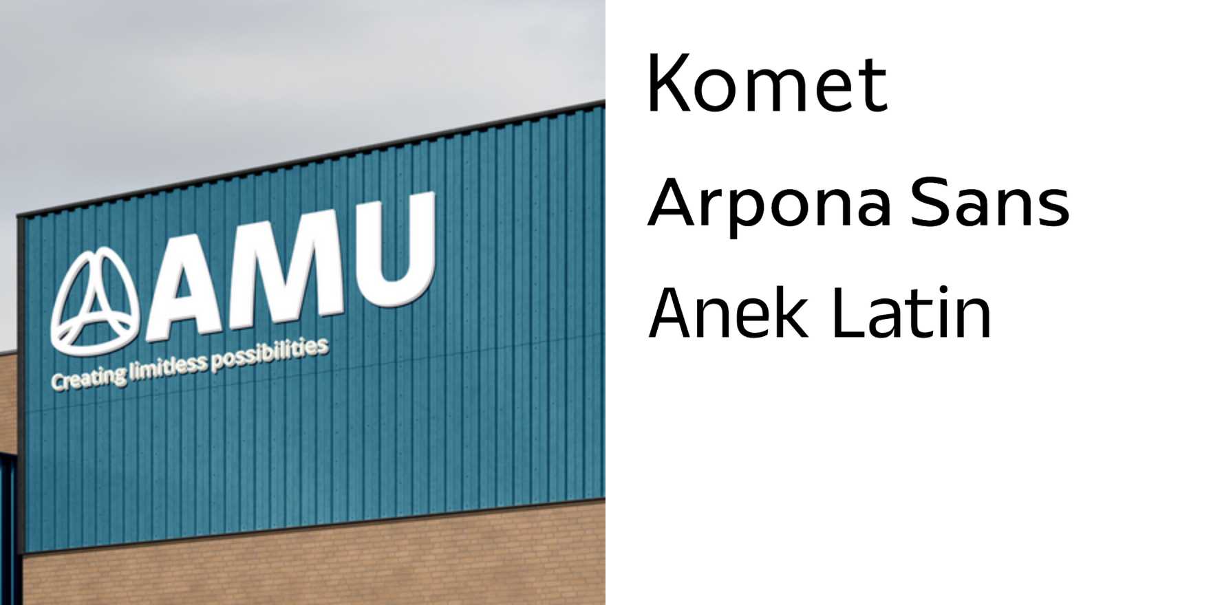 AMU Leasing identity and website - Fonts In Use