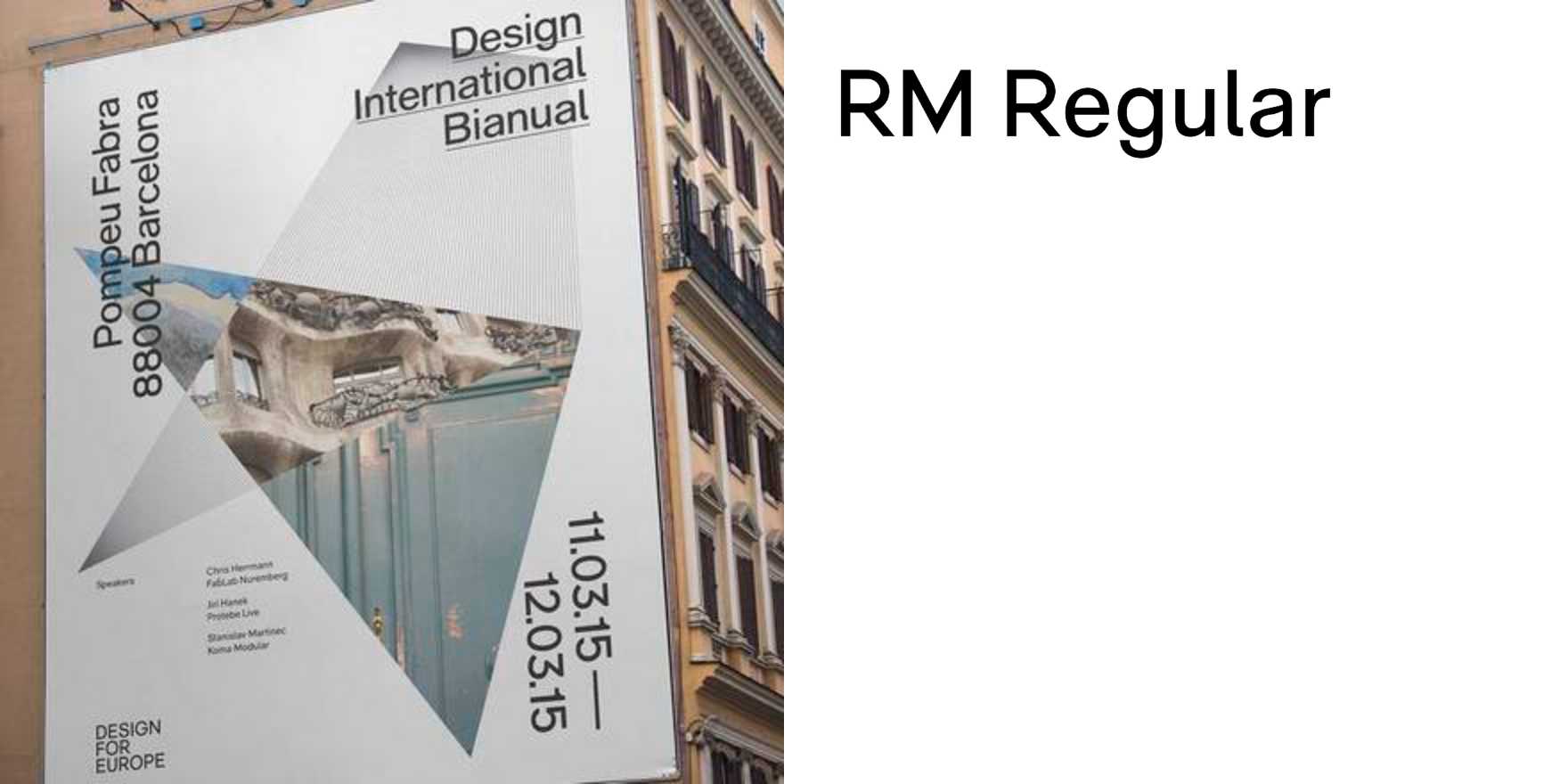 Design for Europe brand identity - Fonts In Use