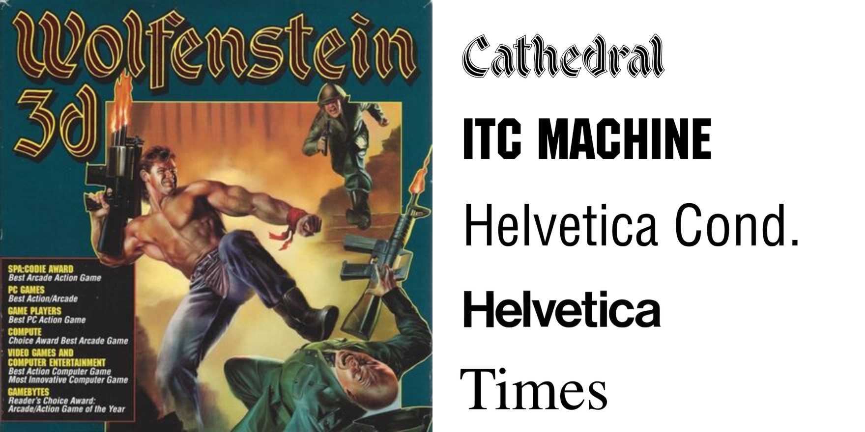 Wolfenstein 3D (DOS) - Fonts In Use