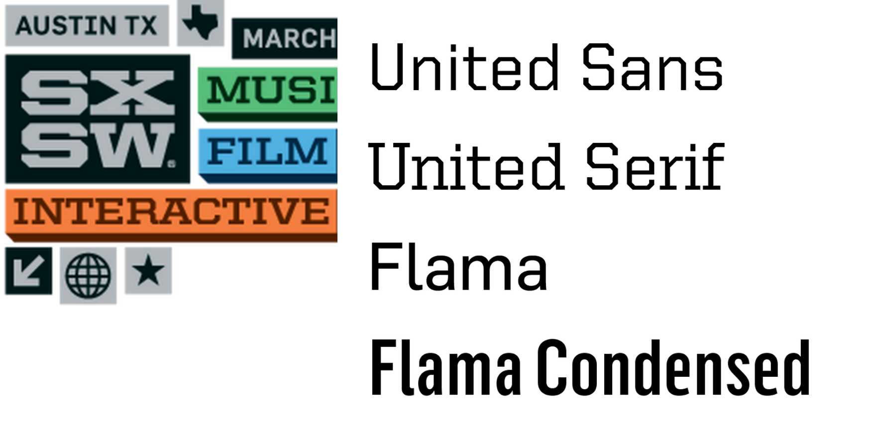 SXSW 2012–2013 - Fonts In Use