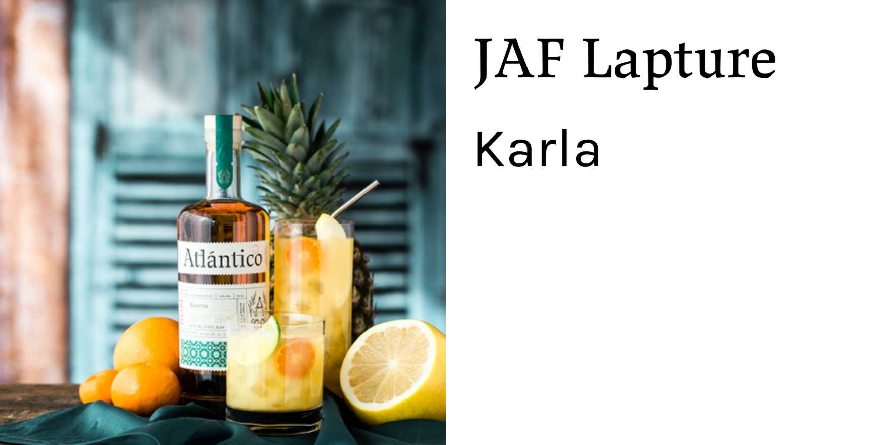 Atlántico rum - Fonts In Use