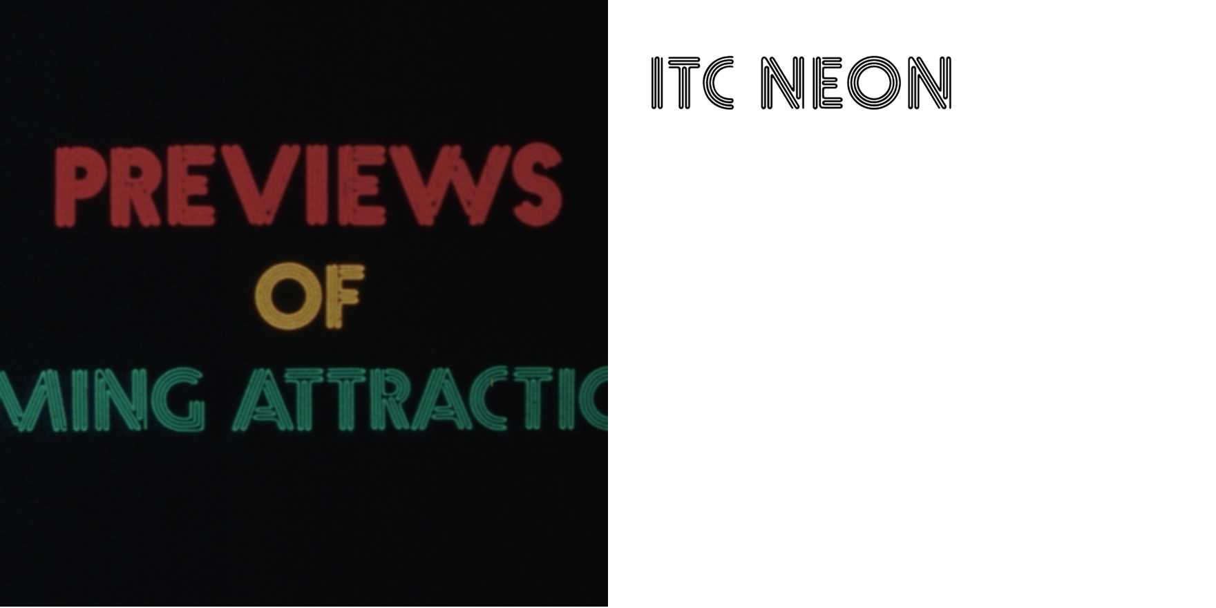 “Previews of Coming Attractions” snipe - Fonts In Use