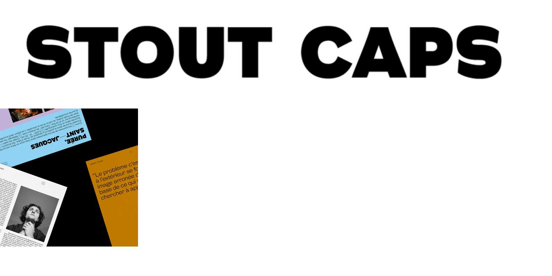 Stout Caps in use - Fonts In Use