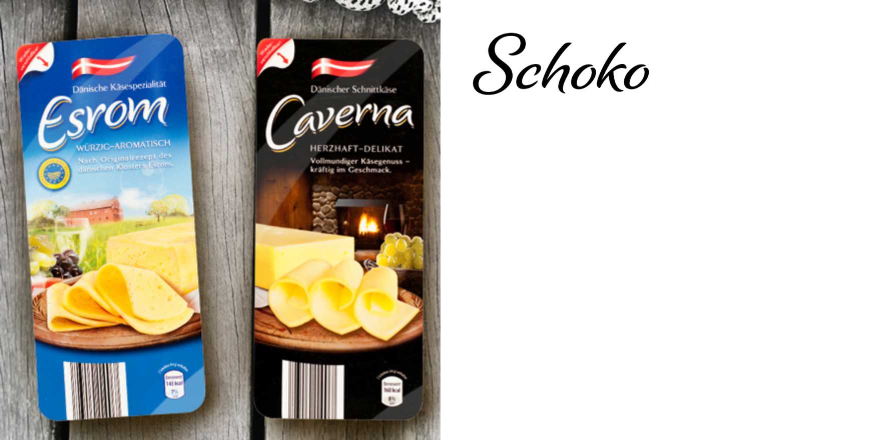 Arla Danish sliced cheese variations for Aldi Nord - Fonts In Use