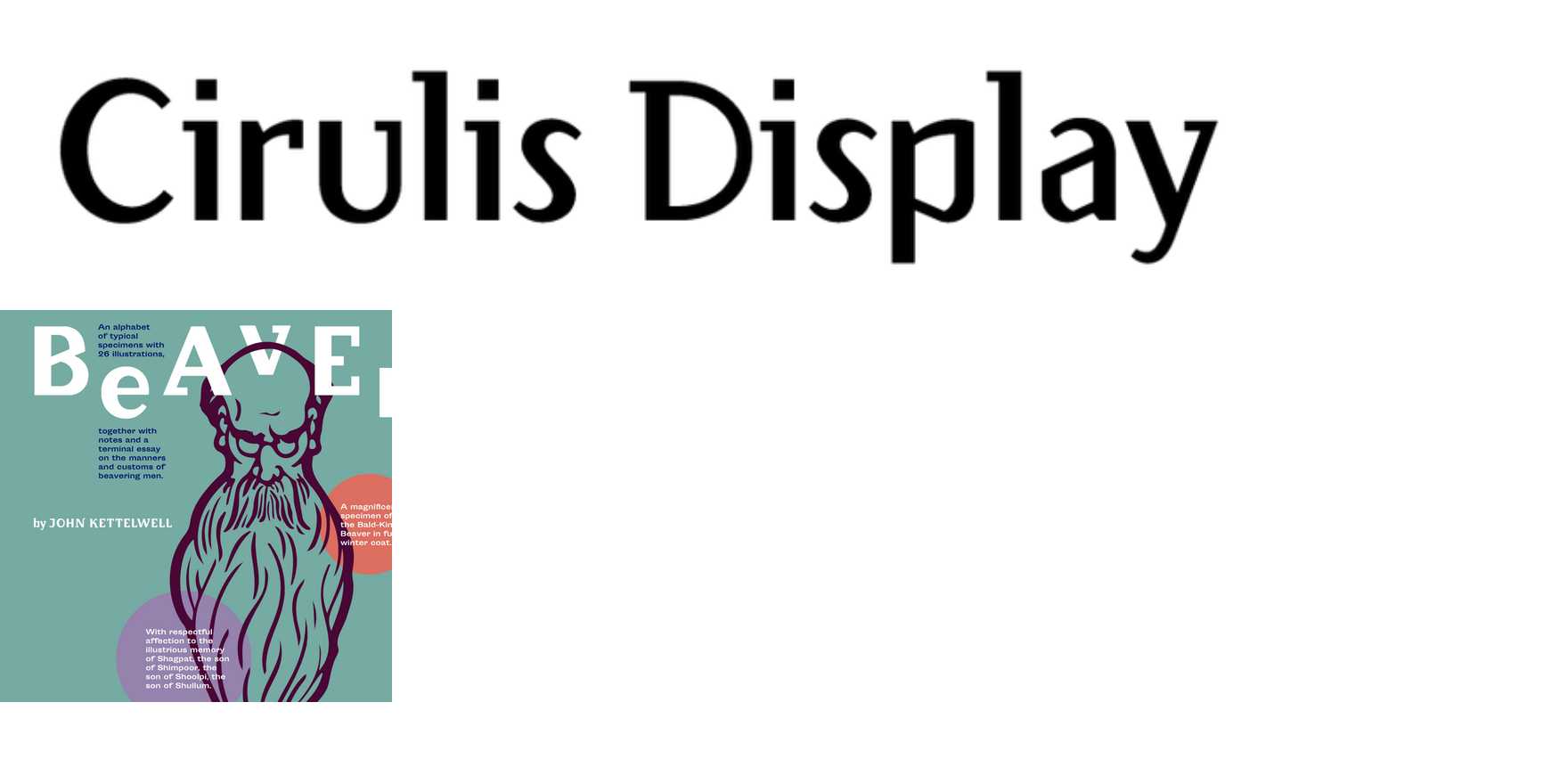 Cirulis Display in use - Fonts In Use