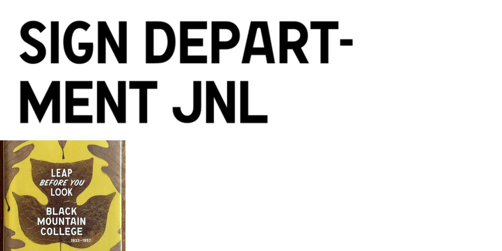 Sign Department JNL in use - Fonts In Use