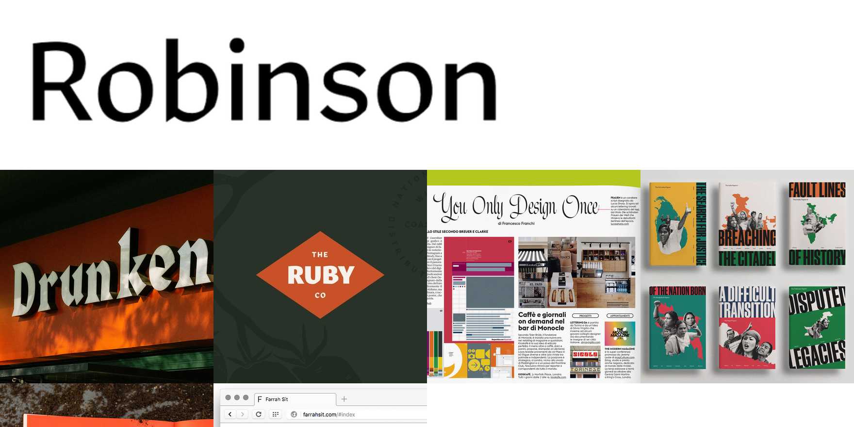 Robinson in use - Fonts In Use