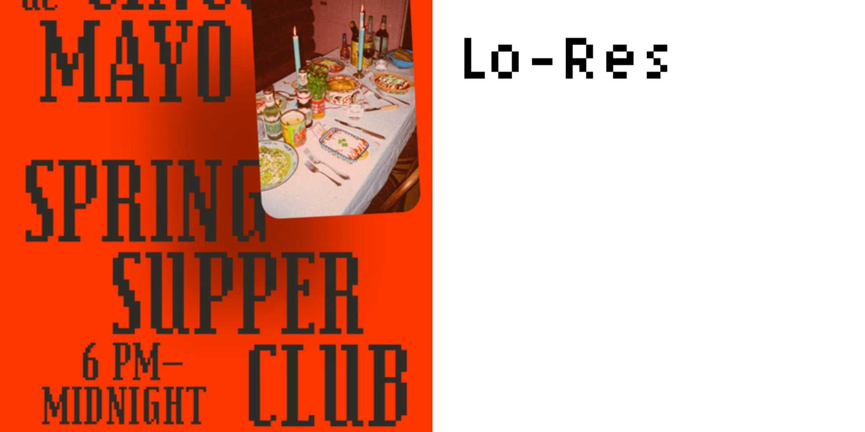 Cinco de Mayo Spring Supper Club - Fonts In Use