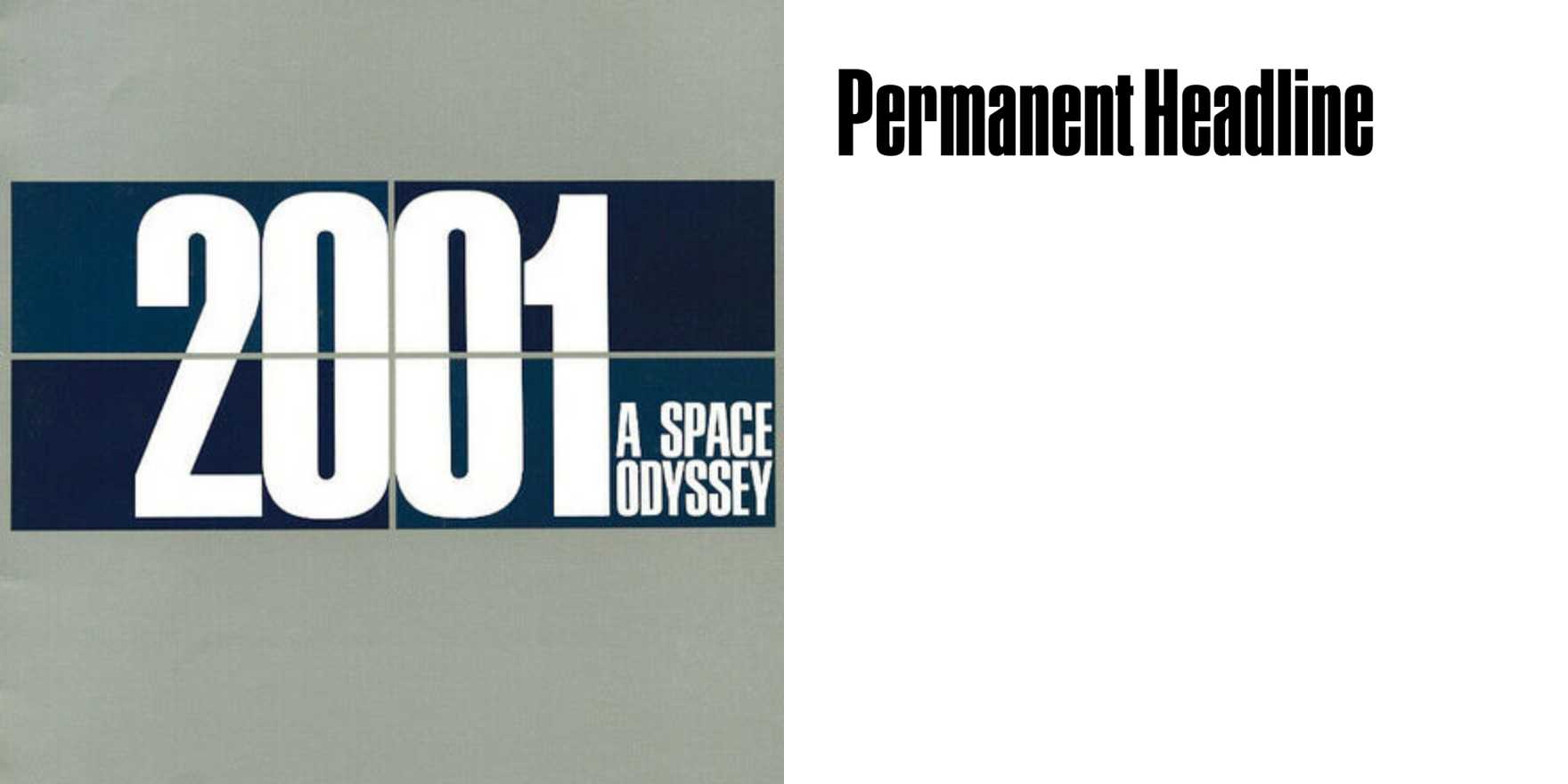 2001: A Space Odyssey program - Fonts In Use