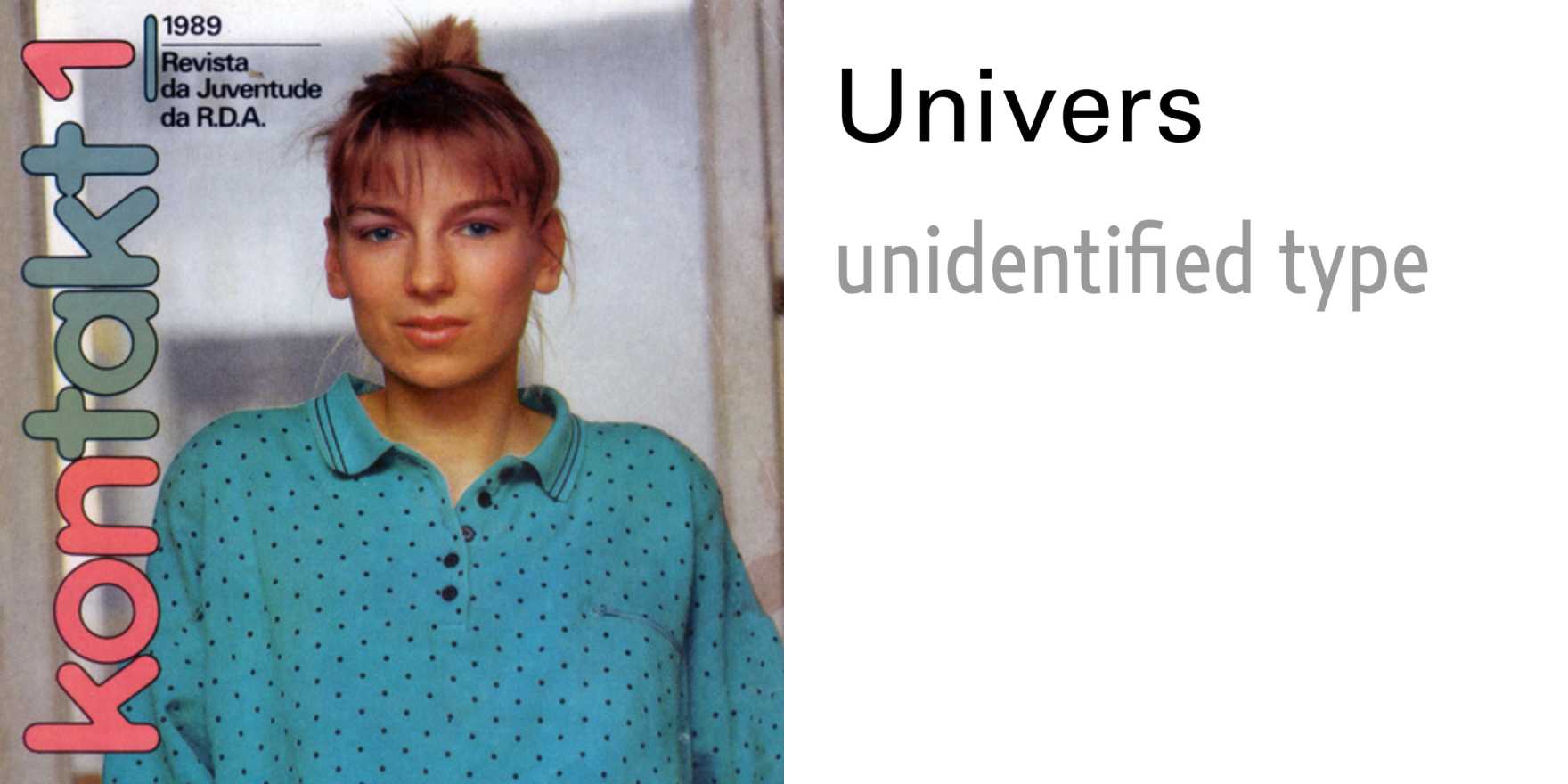 Kontakt magazine - Fonts In Use