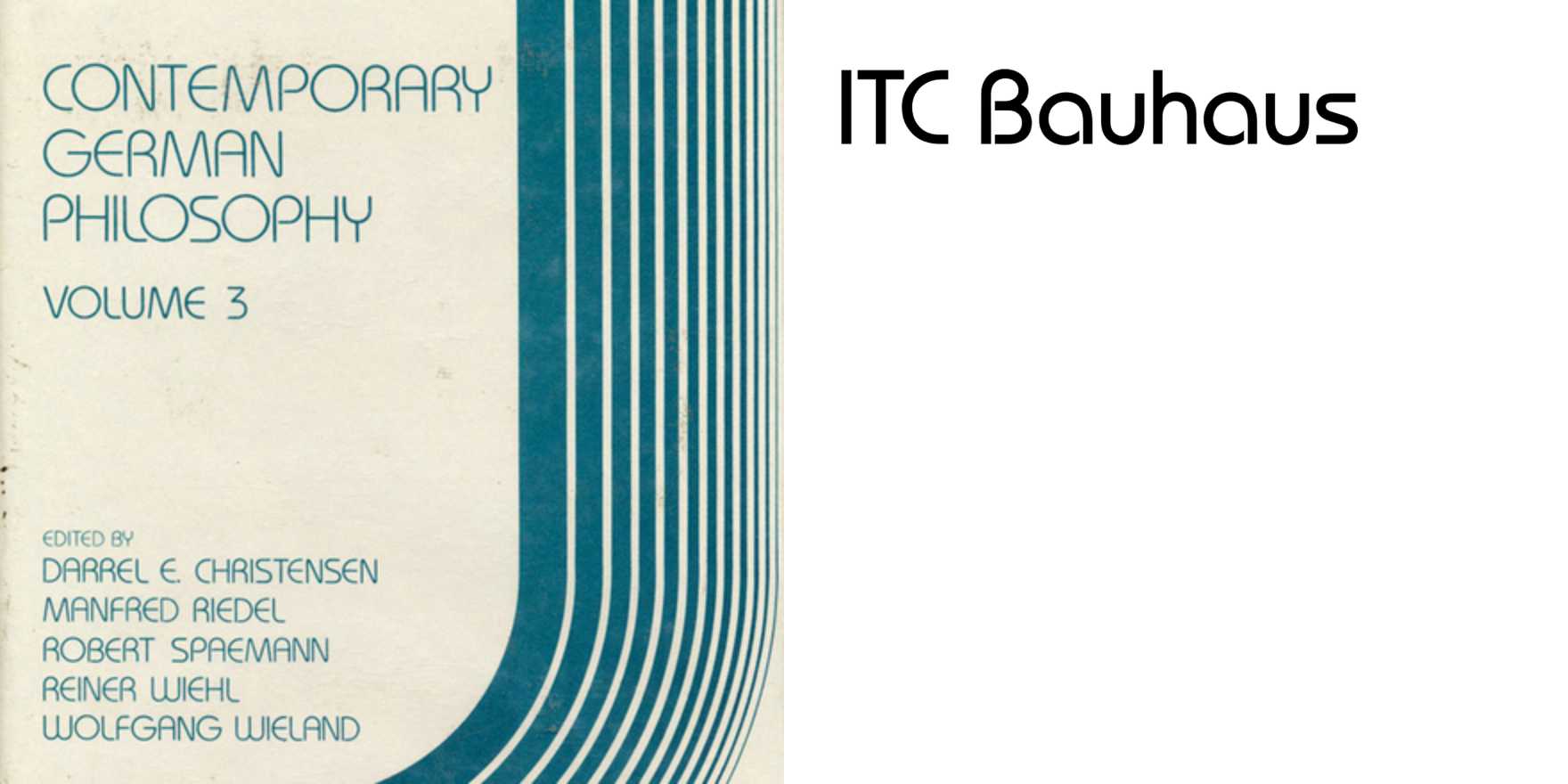 Contemporary German Philosophy - Fonts In Use