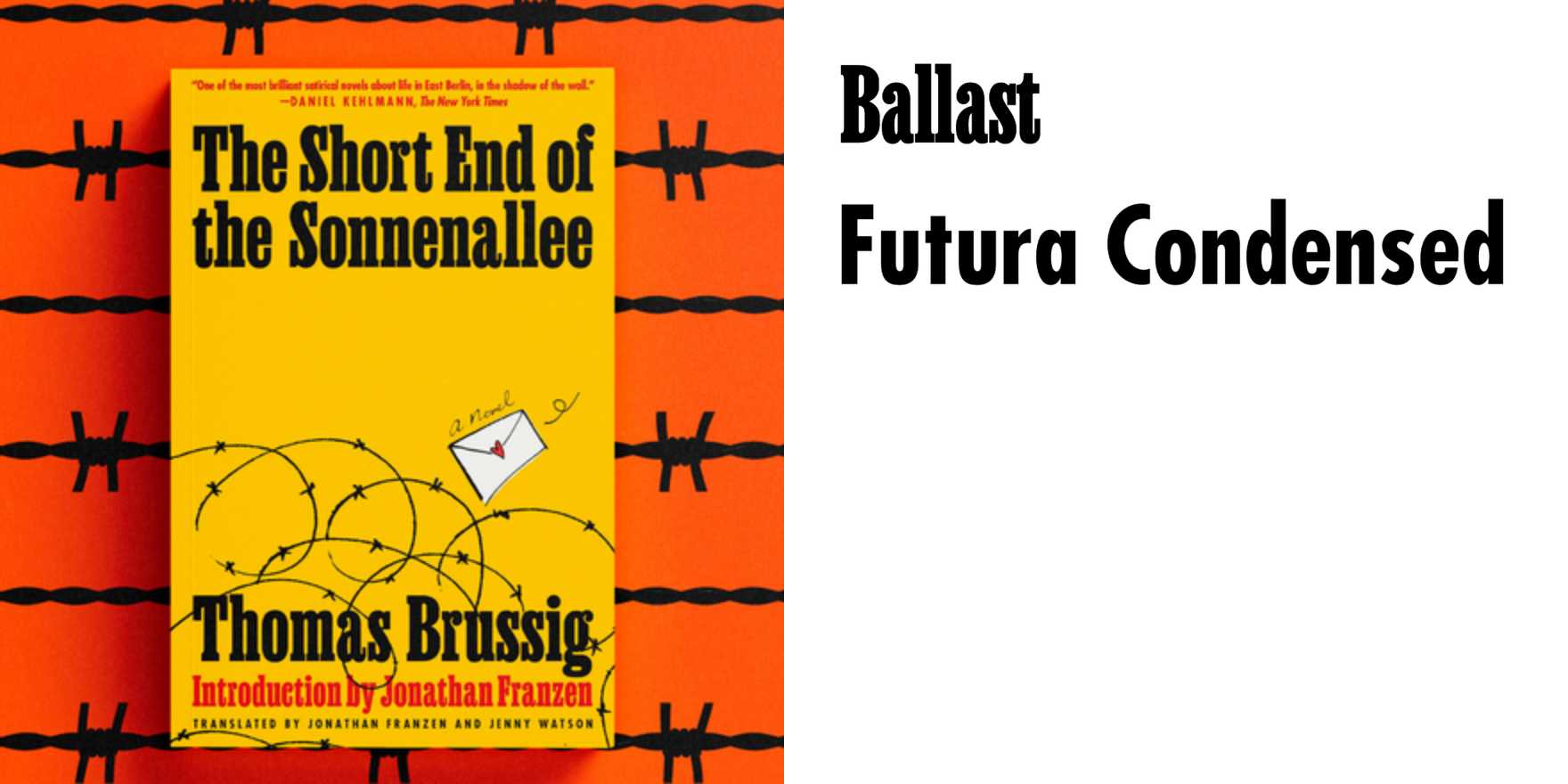 The Short End of the Sonnenallee by Thomas Brussig - Fonts In Use