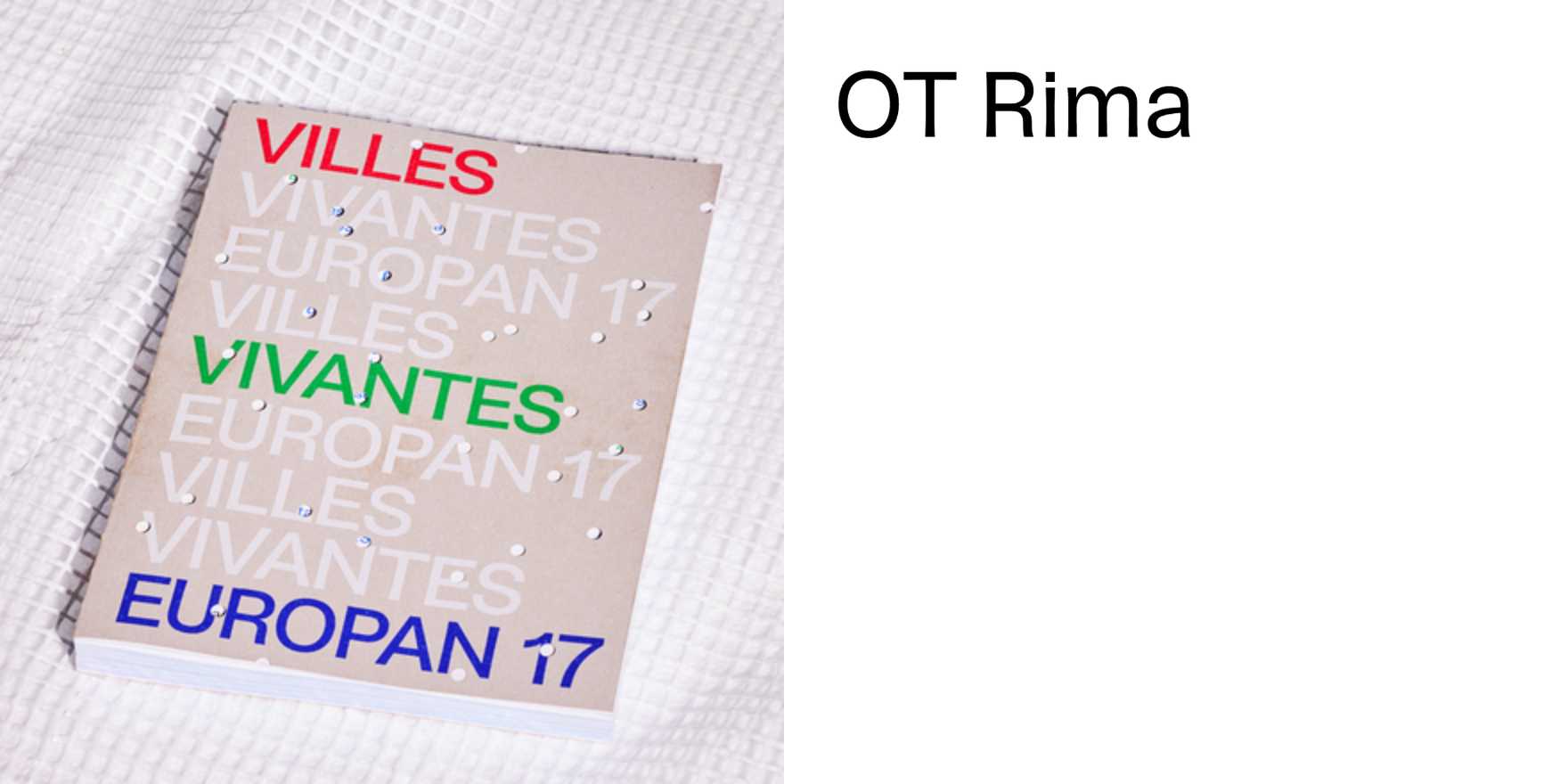 Villes Vivantes Europan 17 - Fonts In Use