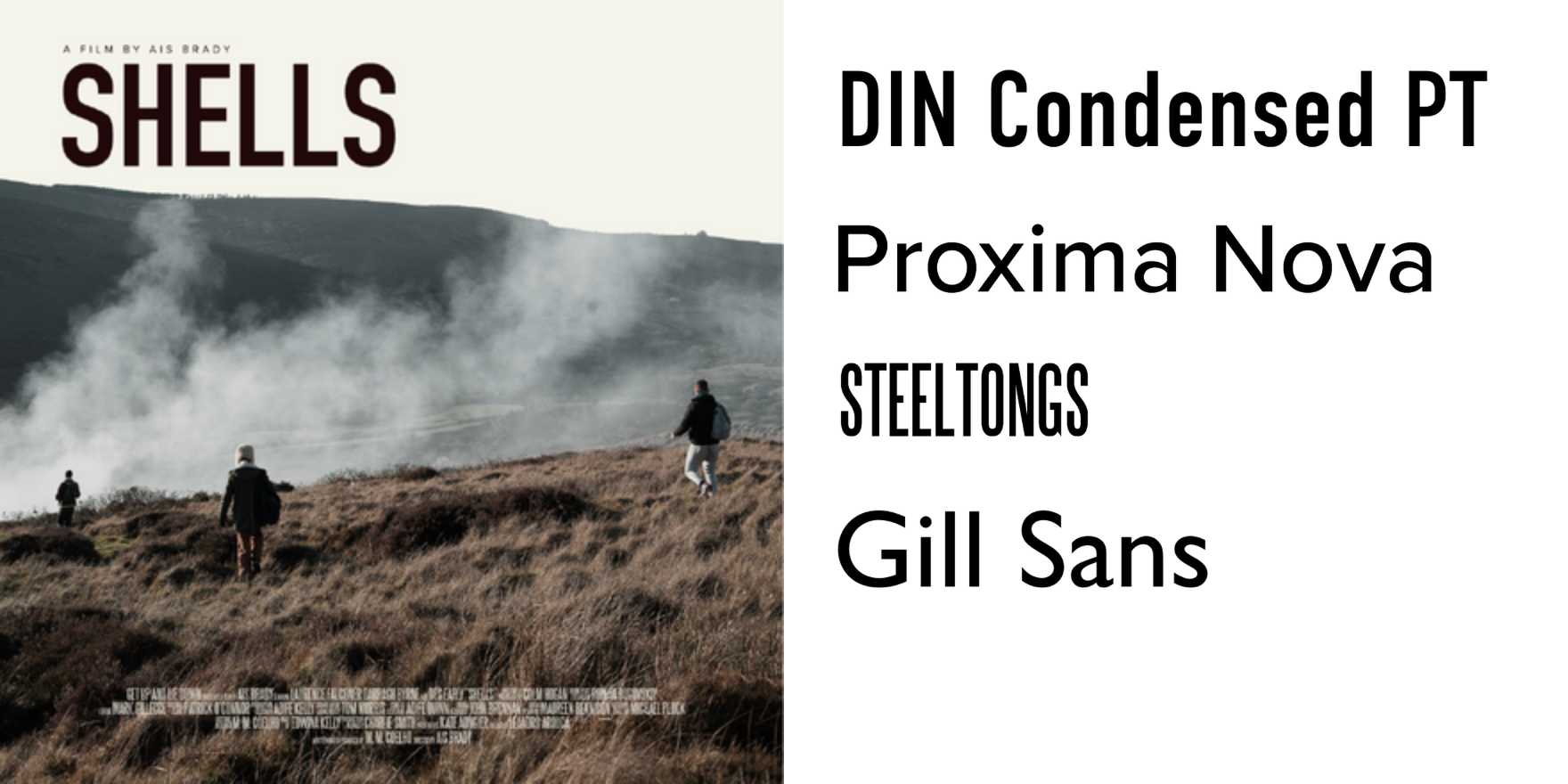 Shells (2019) movie poster and end credits - Fonts In Use