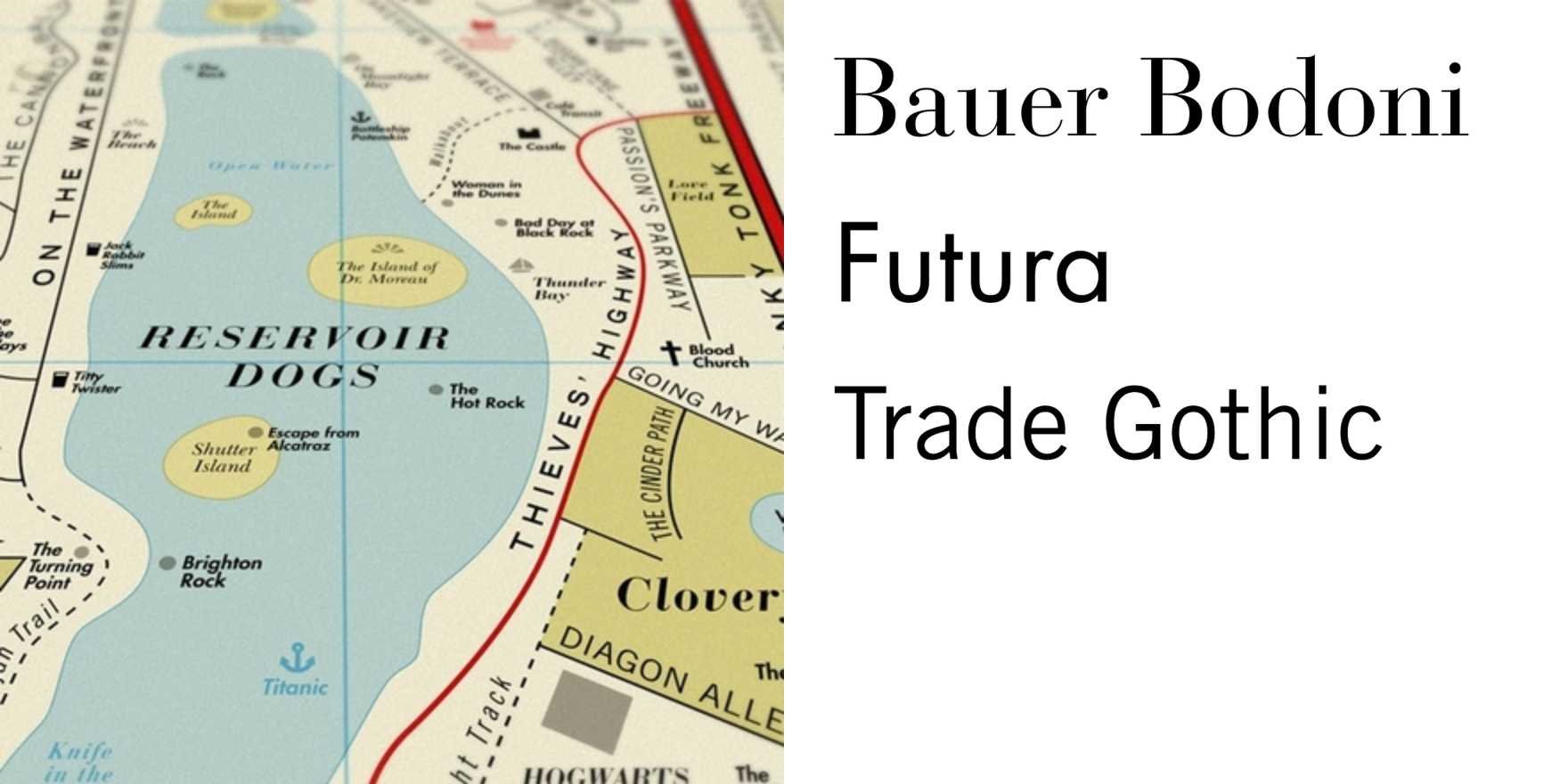 Film Map - Fonts In Use