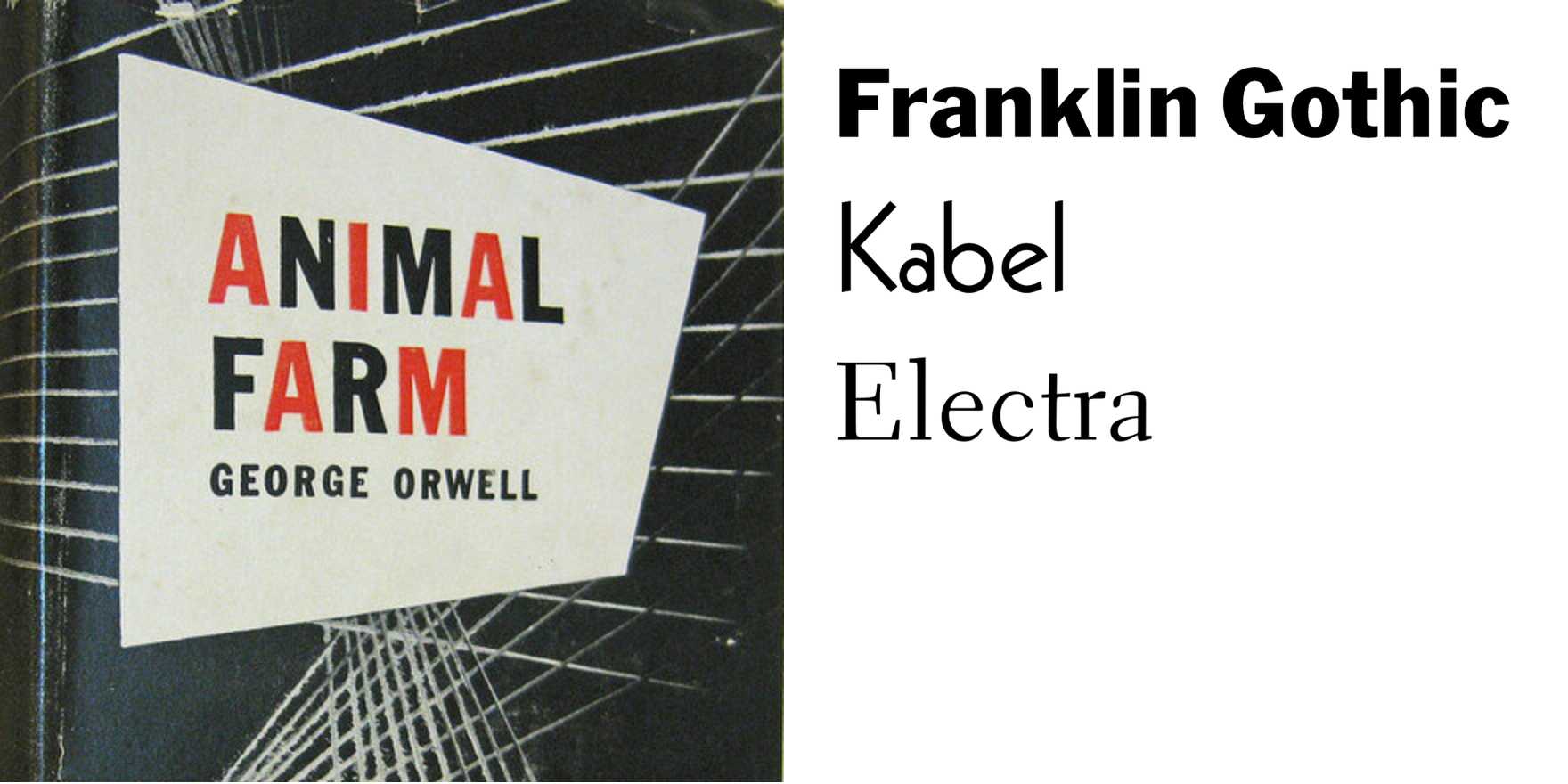 Animal Farm by George Orwell (1st US Edition) - Fonts In Use