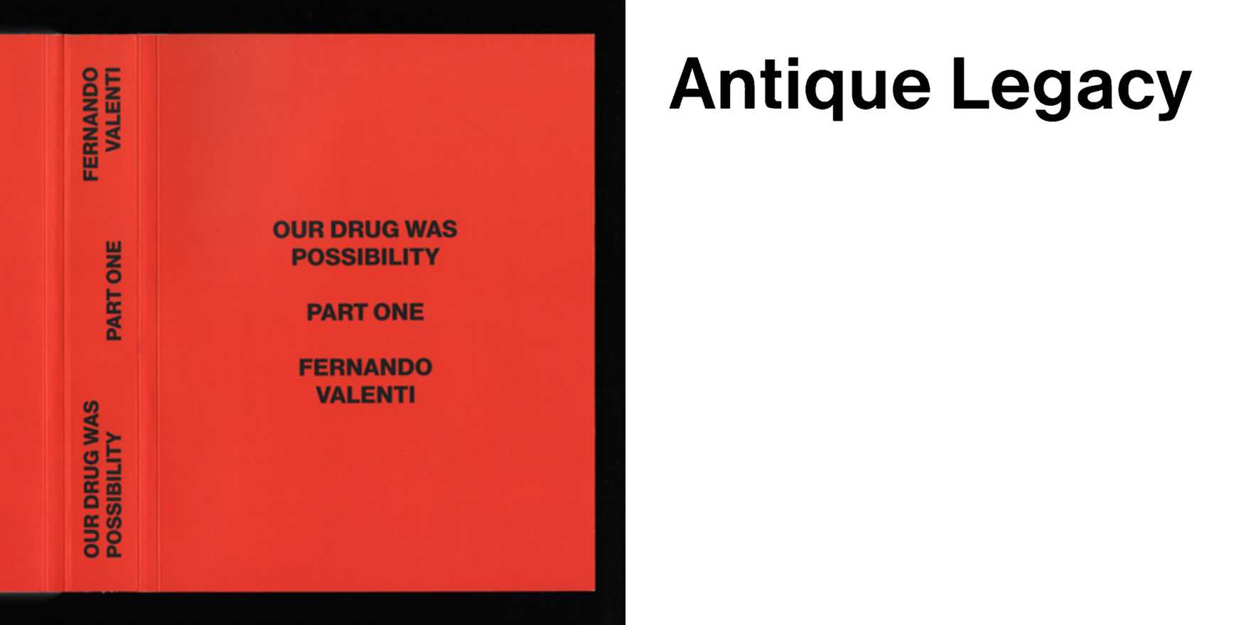 Our Drug Was Possibility. Part One by Fer Valenti - Fonts In Use