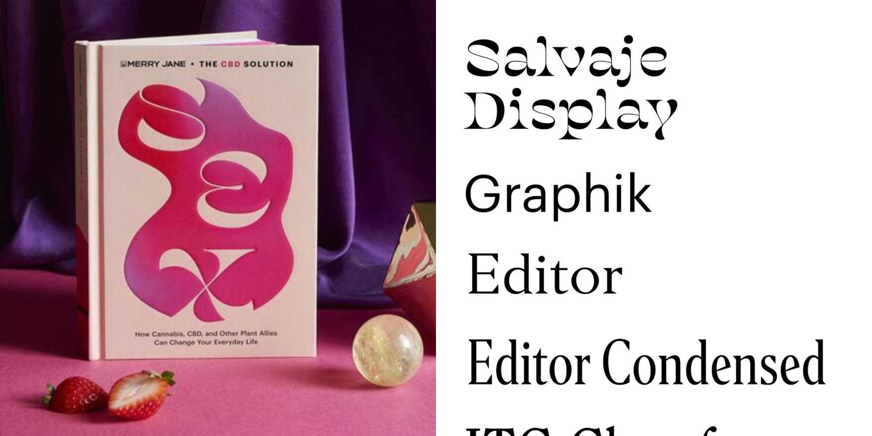 Merry Jane’s The CBD Solution book series - Fonts In Use