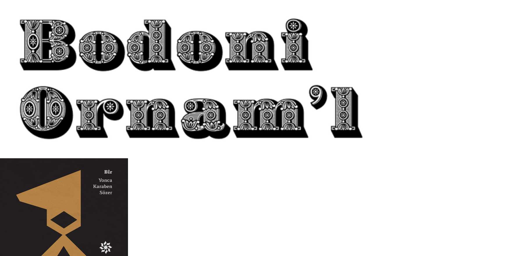 Bodoni Ornamental in use - Fonts In Use