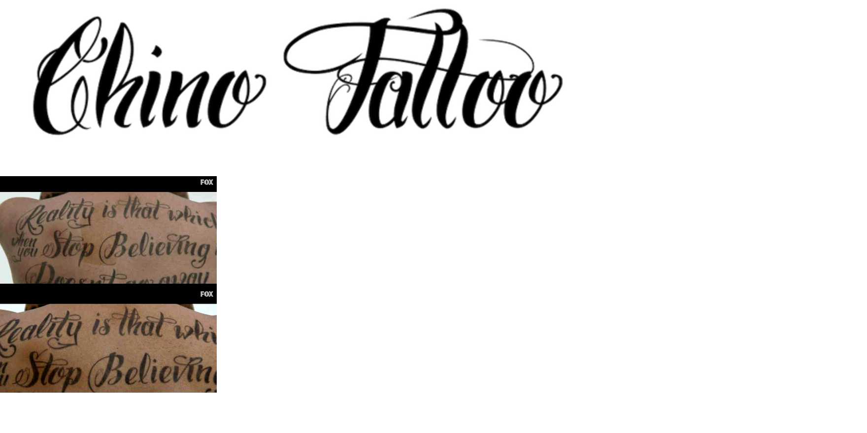 Chino Tattoo in use - Fonts In Use