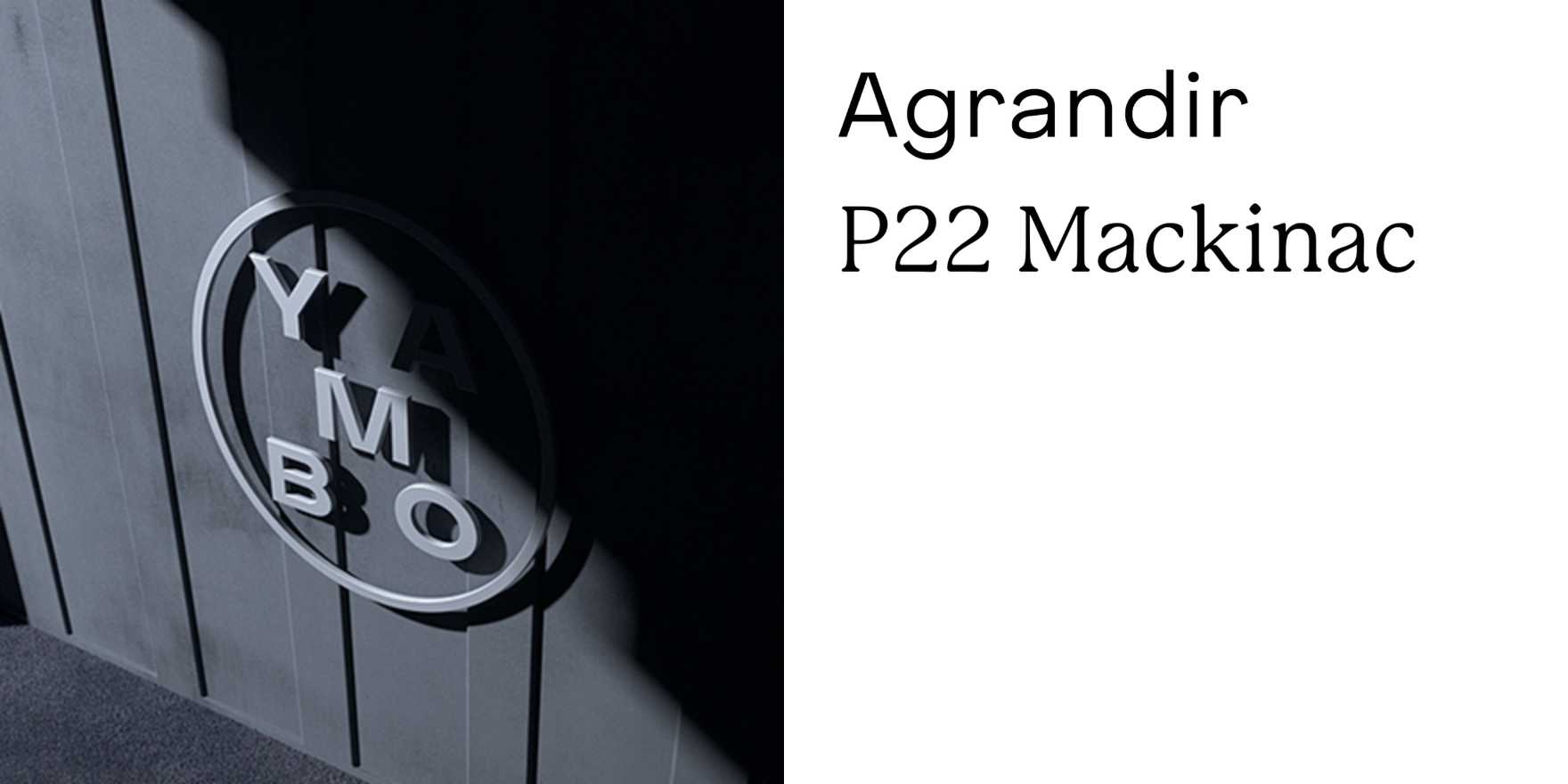 Yambo Studio identity and website - Fonts In Use