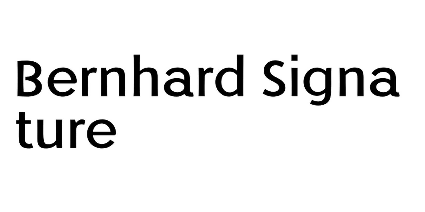 Bernhard Signature in use - Fonts In Use
