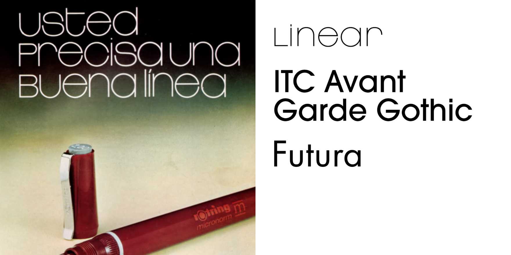 Rotring Micronorm ad - Fonts In Use