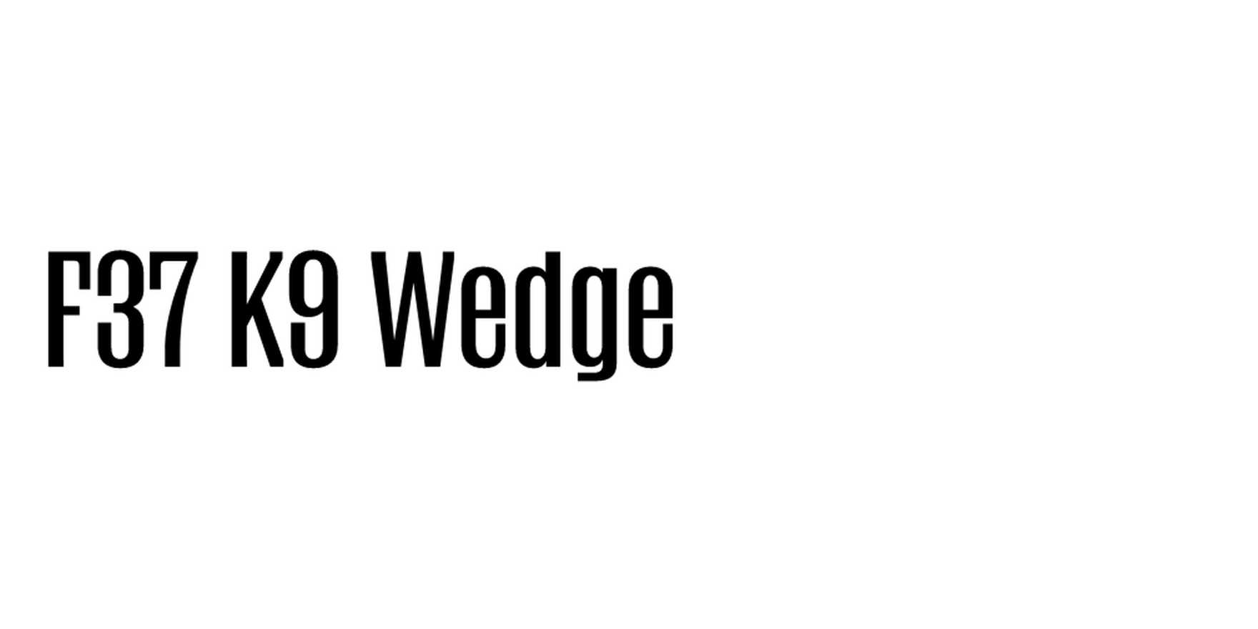 F37 K9 Wedge in use - Fonts In Use