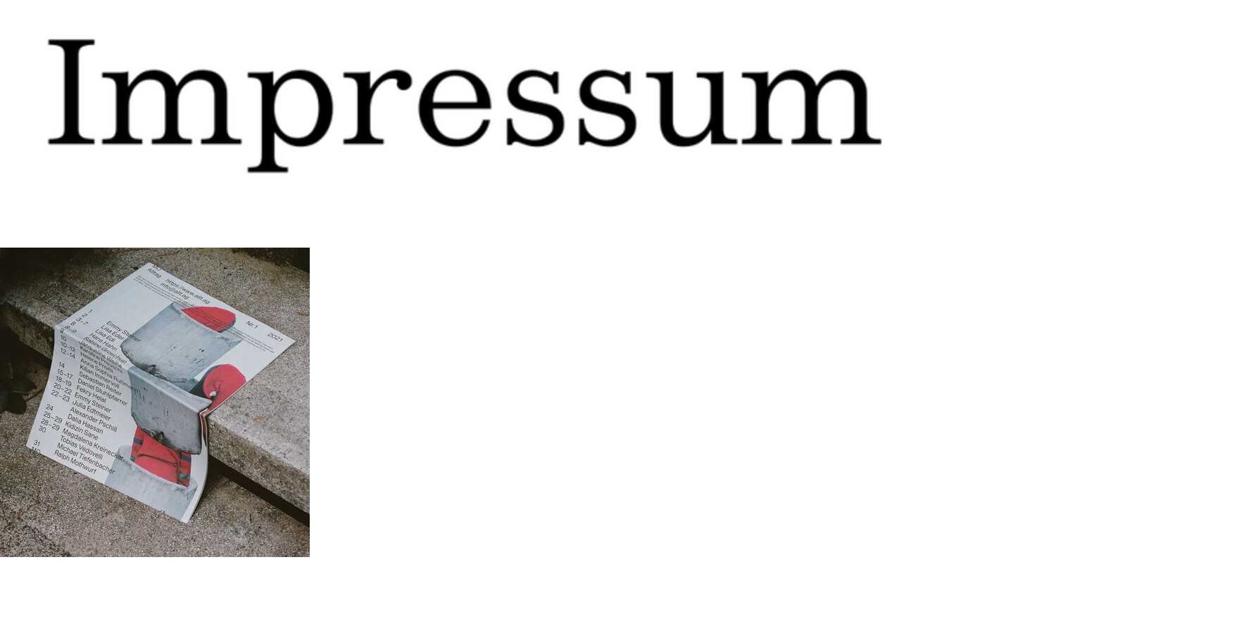 Impressum in use - Fonts In Use
