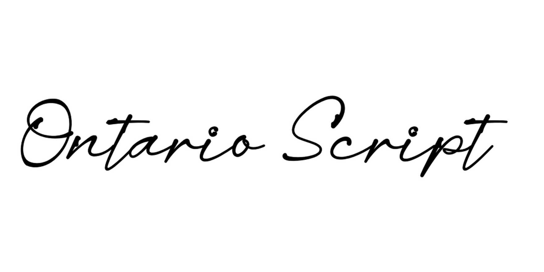 Ontario Script in use - Fonts In Use