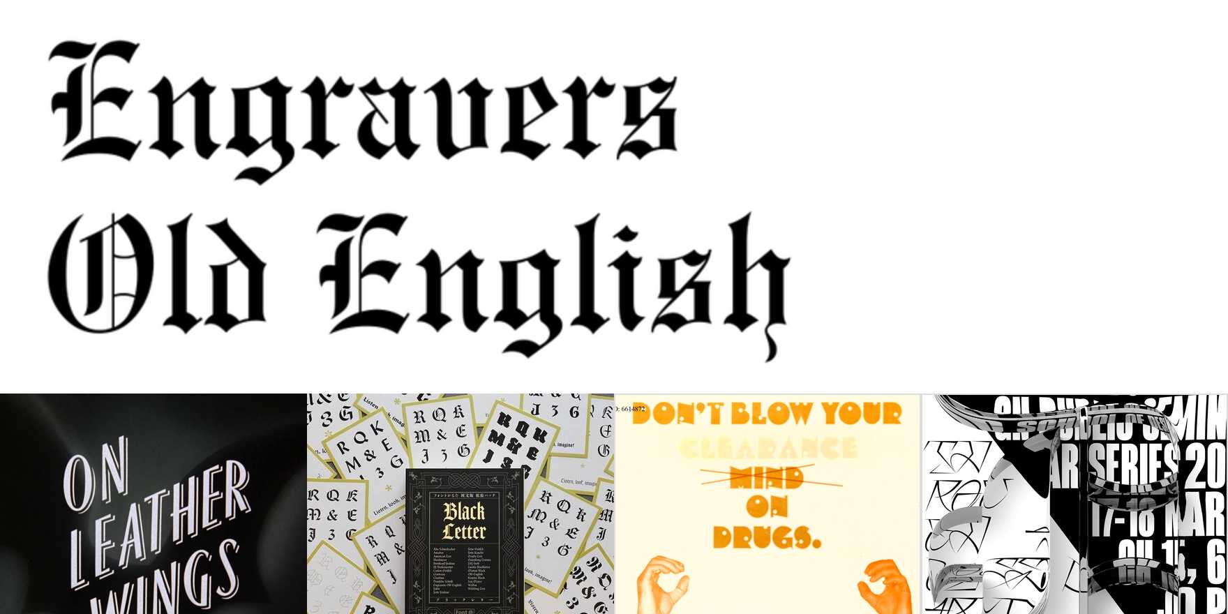Engravers Old English in use - Fonts In Use