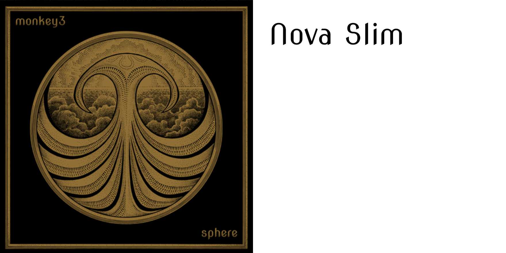 Monkey3 – Sphere album art - Fonts In Use