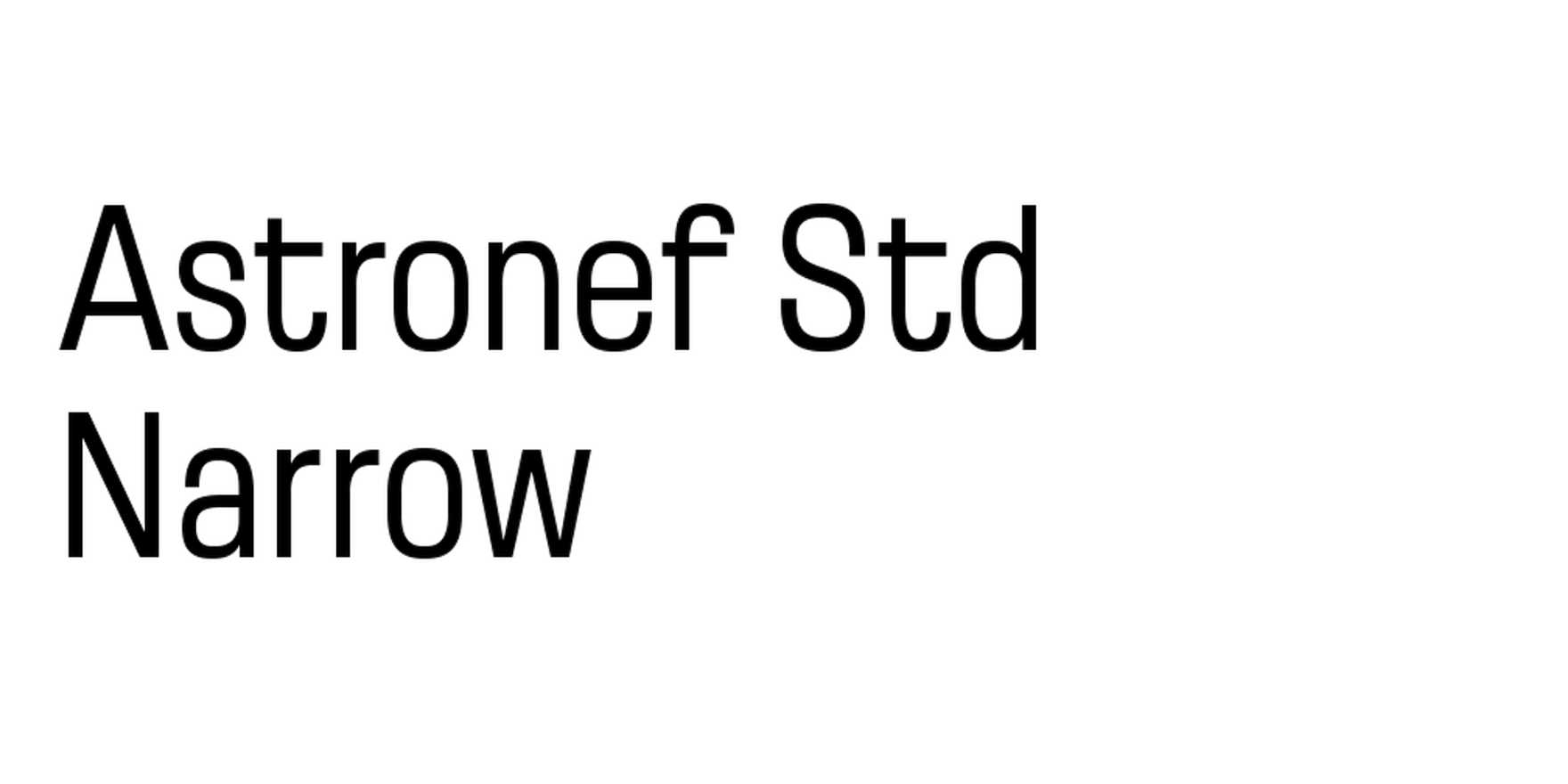 Astronef Std Narrow in use - Fonts In Use
